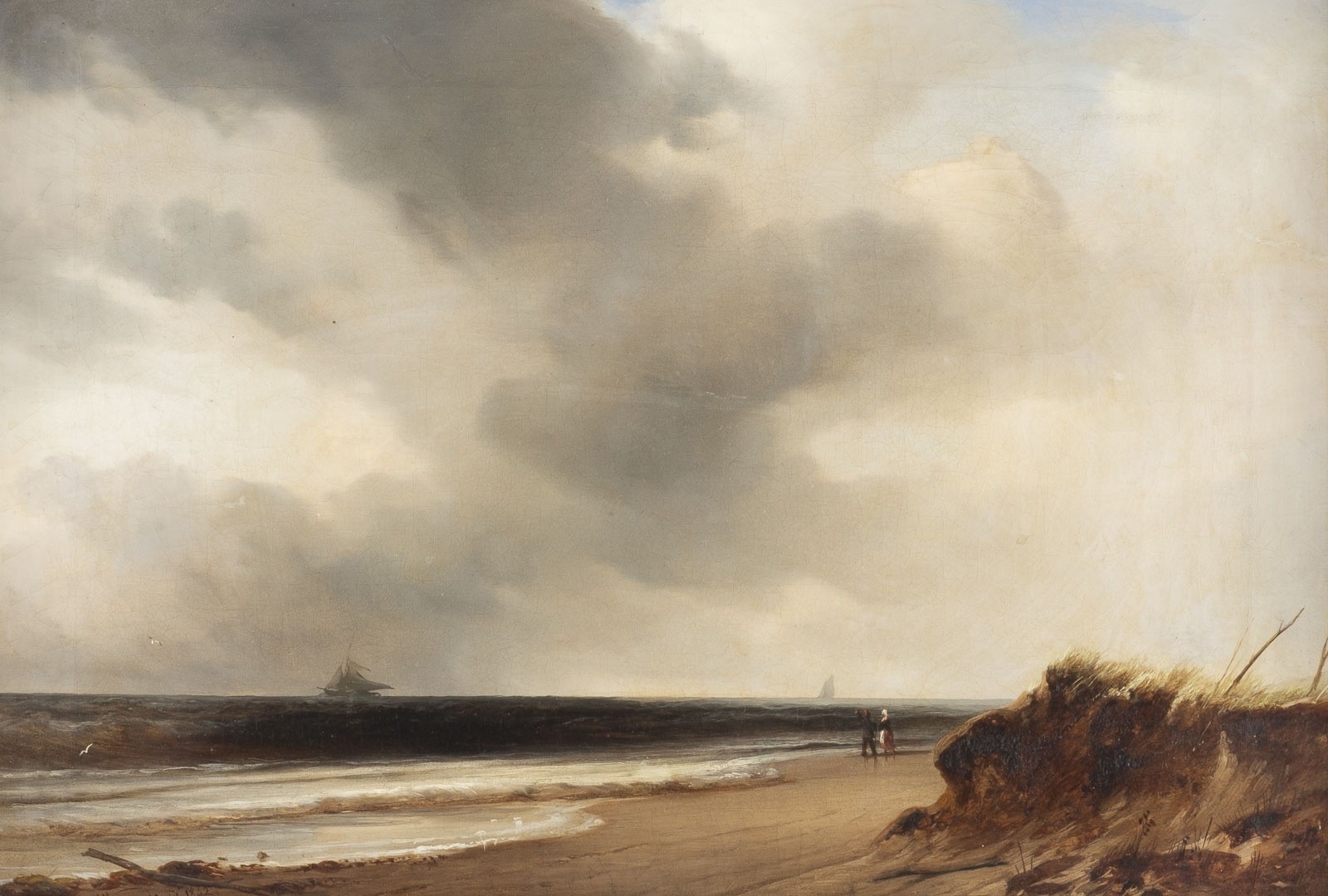 Wilhelm August Leopold Christian Krause | COASTAL LANDSCAPE (1852 ...