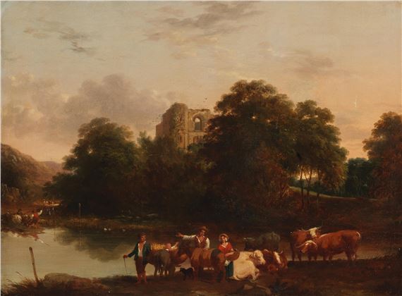 Aster R. C. Corbould | Waiting for the Ferry Boat (1850) | MutualArt