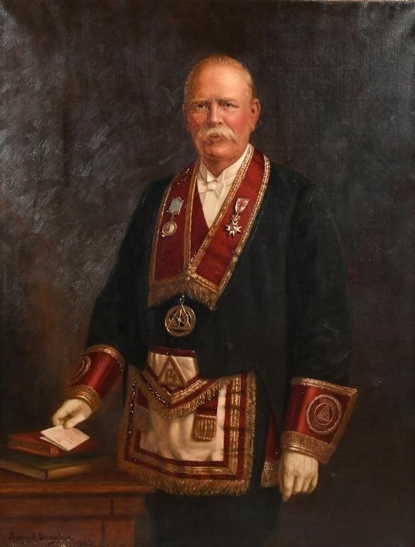 Harry R. Douglas | LARGE MASONIC PORTRAIT PAINTING BY HARRY DOUGLAS ...