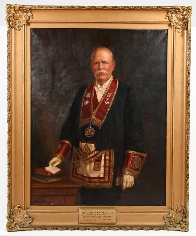 Harry R. Douglas | LARGE MASONIC PORTRAIT PAINTING BY HARRY DOUGLAS ...