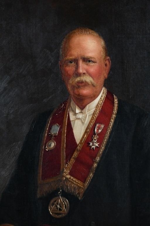 Harry R. Douglas | LARGE MASONIC PORTRAIT PAINTING BY HARRY DOUGLAS ...