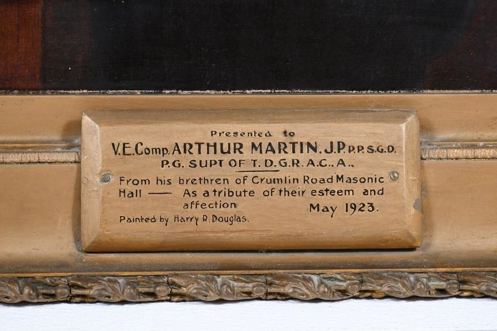 Harry R. Douglas | LARGE MASONIC PORTRAIT PAINTING BY HARRY DOUGLAS ...