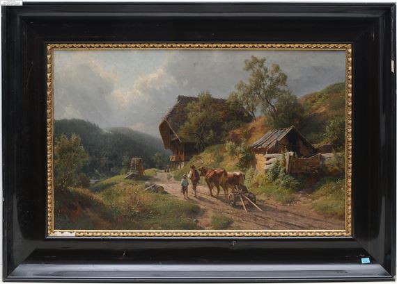 Paul Weber | LANDSCAPE WITH TREES AND ESTATE IN DISTANCE (1891) | MutualArt