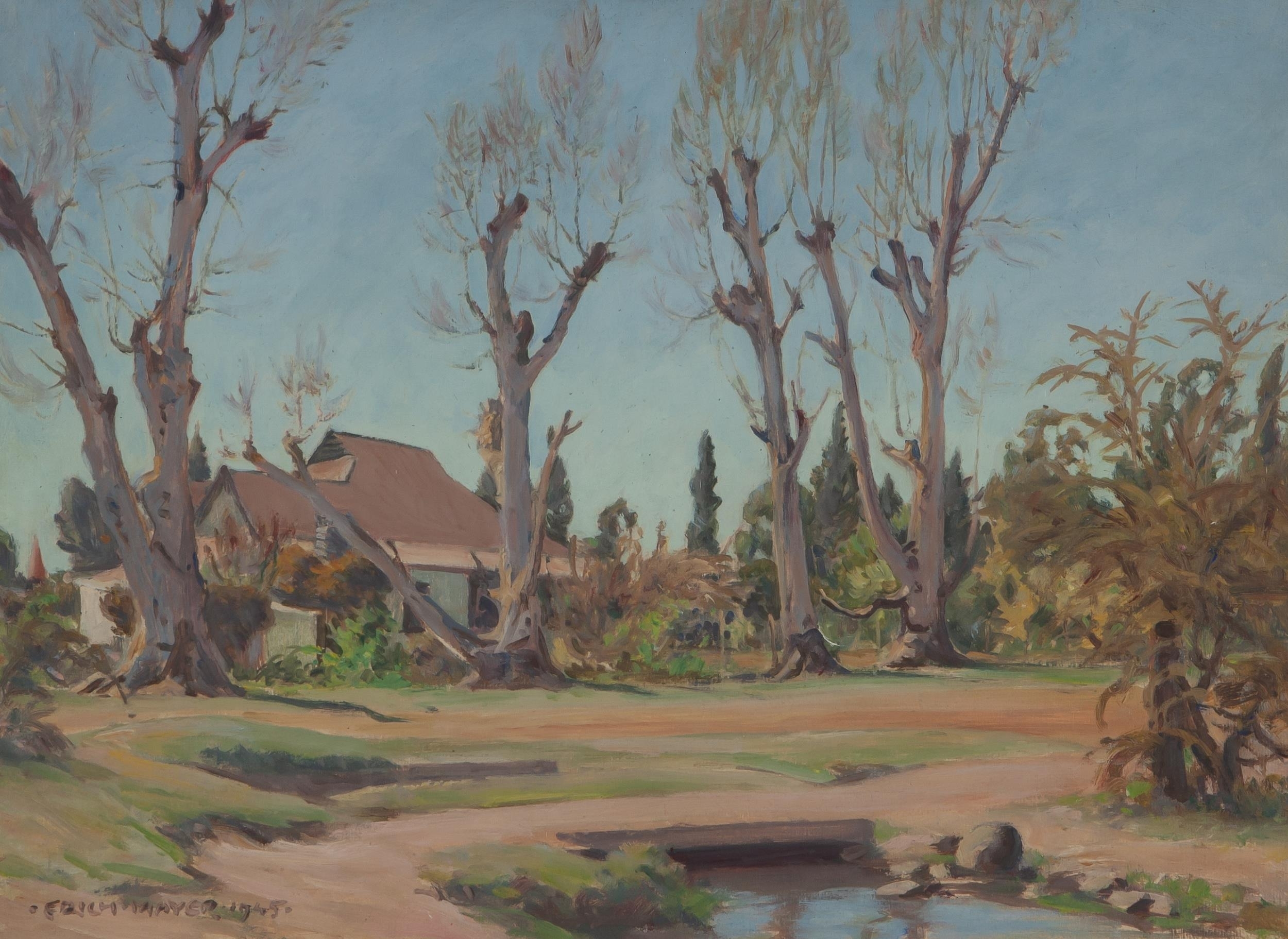 Erich Mayer | HOUSE BEYOND THE TREES (1945) | MutualArt