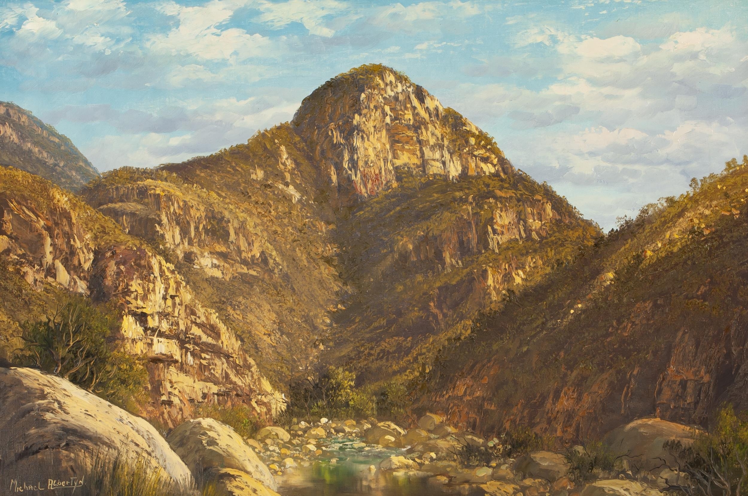 Michael Albertyn | LANDSCAPE WITH MOUNTAINS (1960) | MutualArt