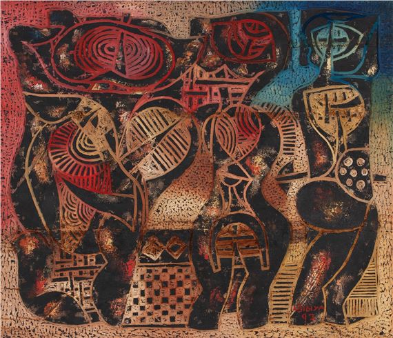 Lucky Sibiya | FAMILY, THREE FIGURES | MutualArt