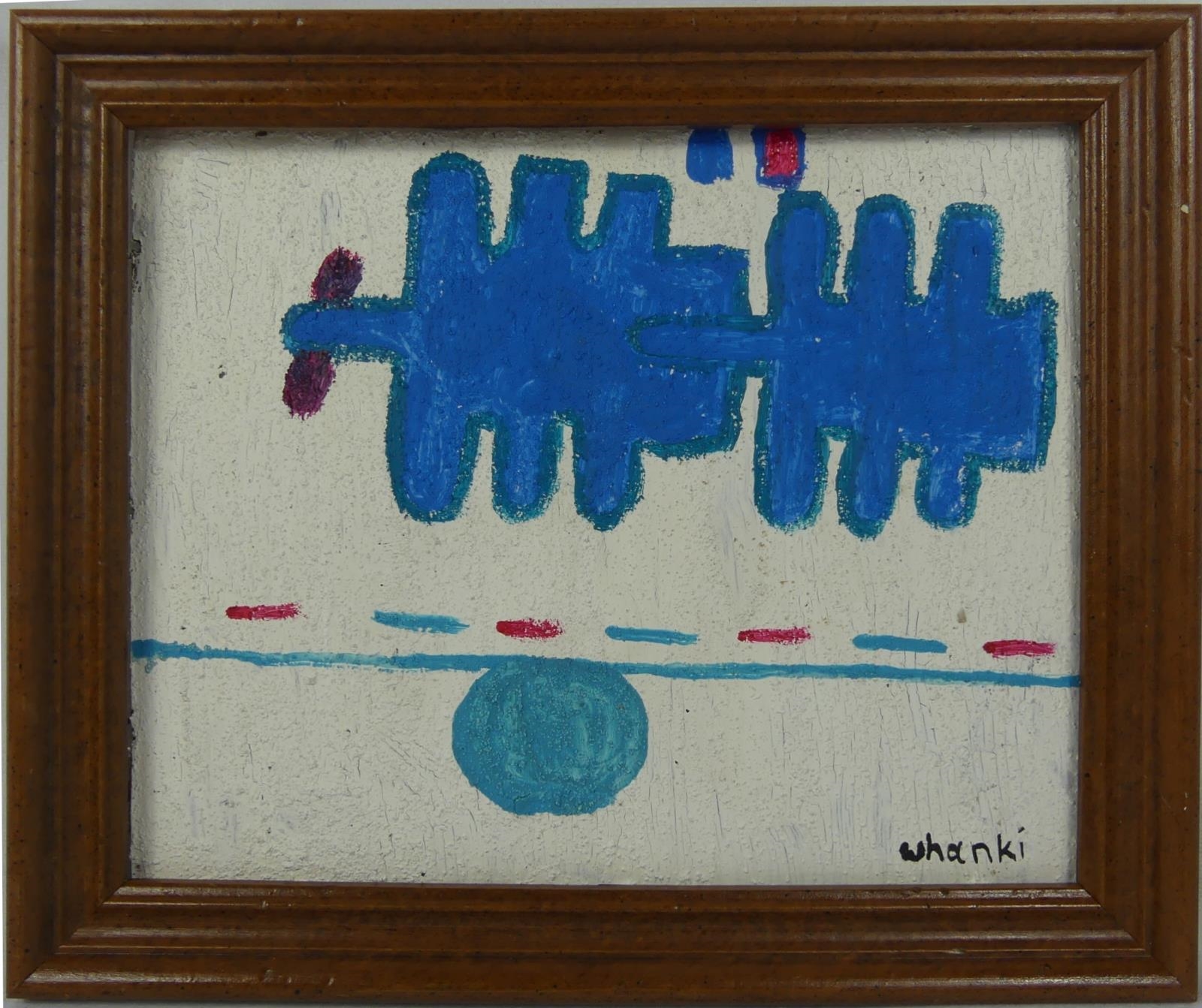 Kim Whanki | Oil painting on board depicting two abstract birds ...