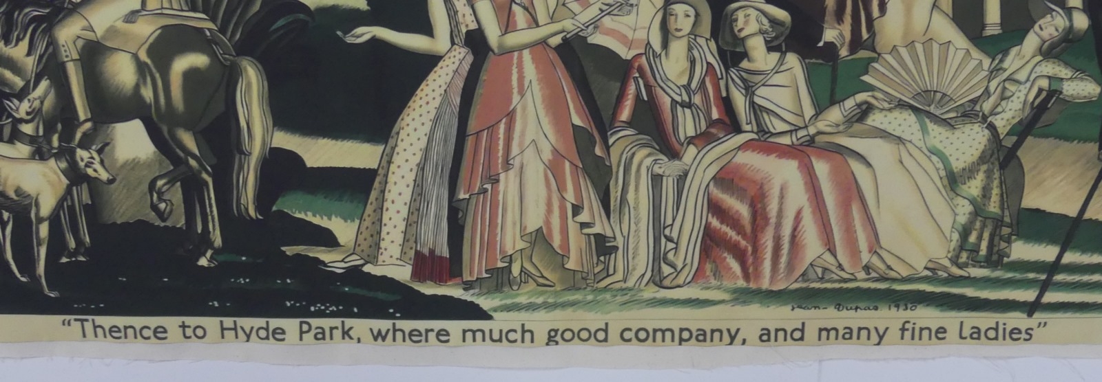 Jean-Théodore Dupas | Jean Dupas poster titled 'Thence to Hyde Park ...