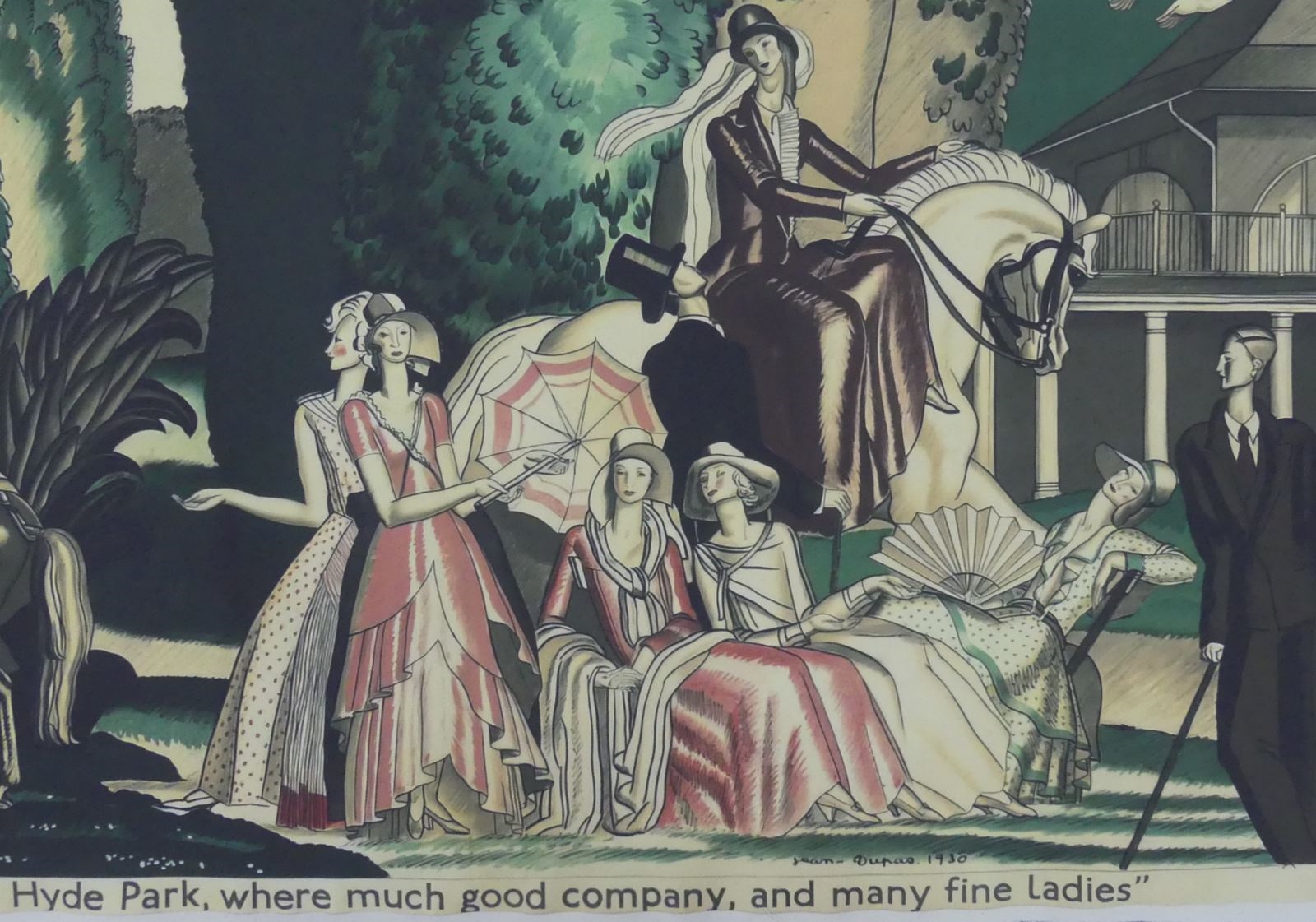 Jean-Théodore Dupas | Jean Dupas poster titled 'Thence to Hyde Park ...