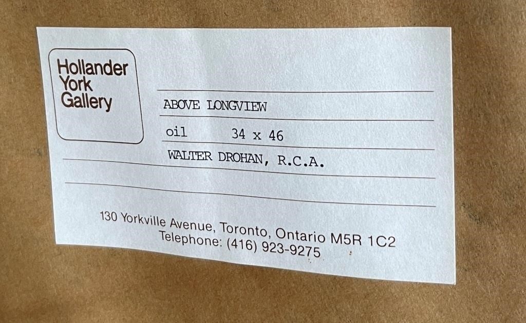 Walter Drohan | LARGE WALTER DROHAN CANADIAN PAINTING | MutualArt