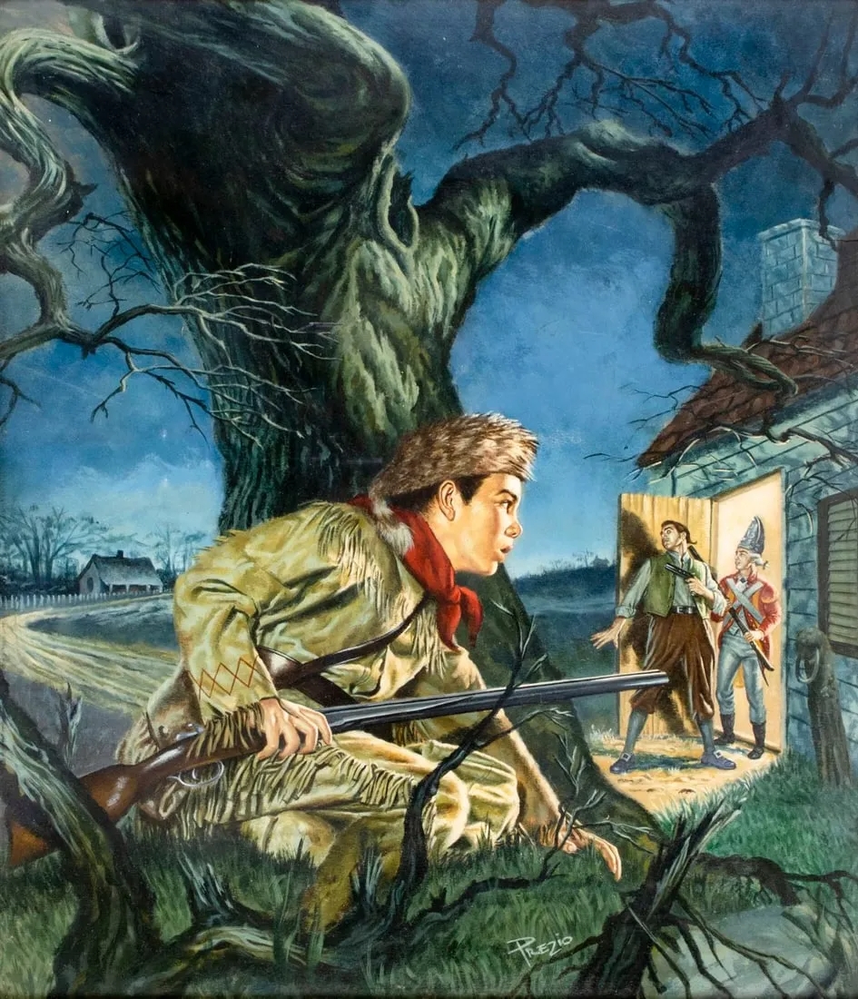Victor Prezio | Illustration - Young Davy Crockett | MutualArt