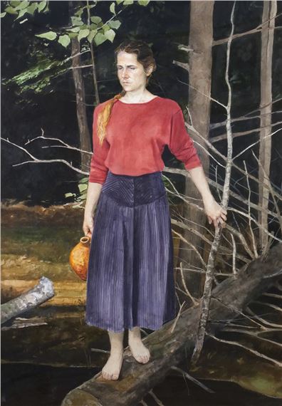 Ronald Frontin | Woman in a stream | MutualArt