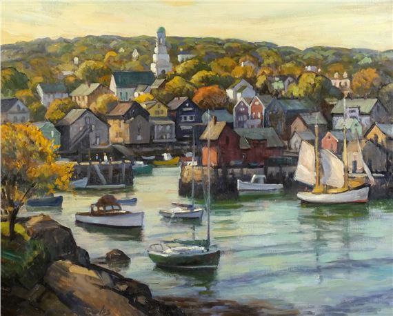 Kenneth Knowles | View of Rockport Harbor from Headlands (1998) | MutualArt