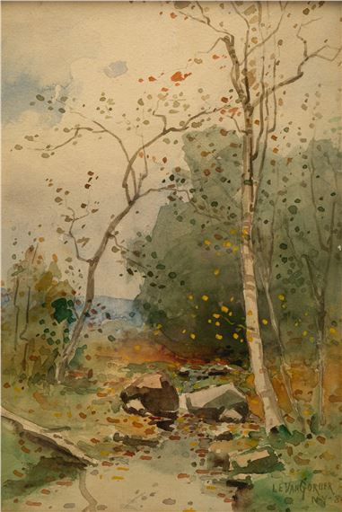 Luther Emerson van Gorder | CREEK LANDSCAPE (1886) | MutualArt