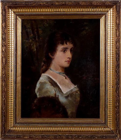 Alfred Stevens | Rising Moon over a Seascape | MutualArt