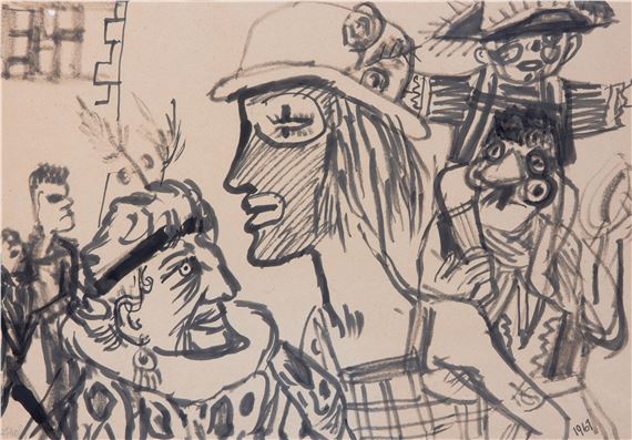 Karl Hubbuch | Hilde Twice (1923) | MutualArt