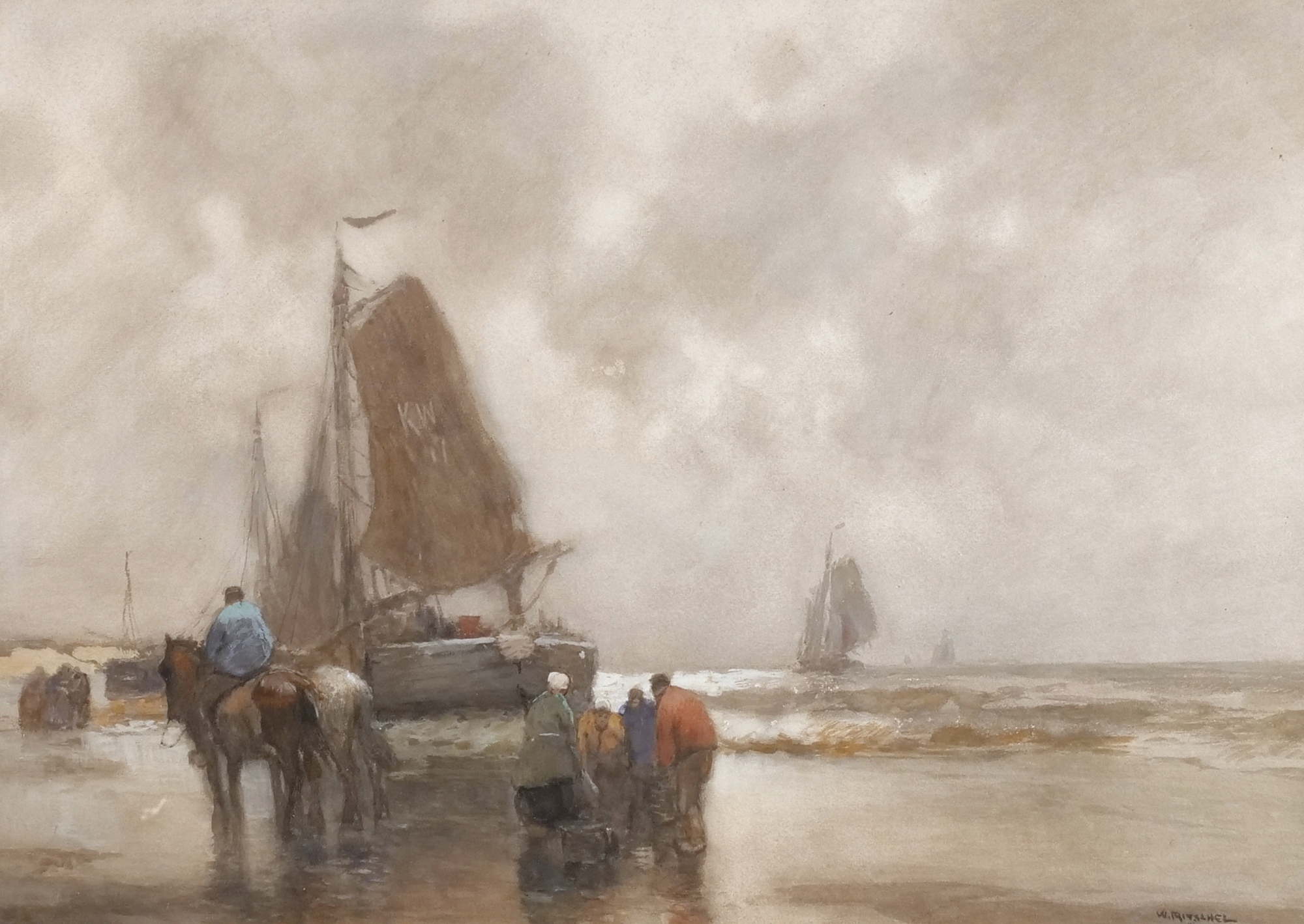 William Ritschel | Vikings in the glow of the midnight sun | MutualArt