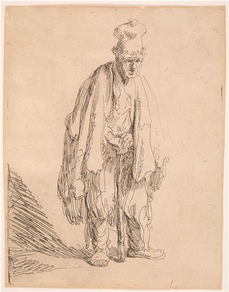 Rembrandt van Rijn | Großer stehender Bettler (Um 1630) | MutualArt
