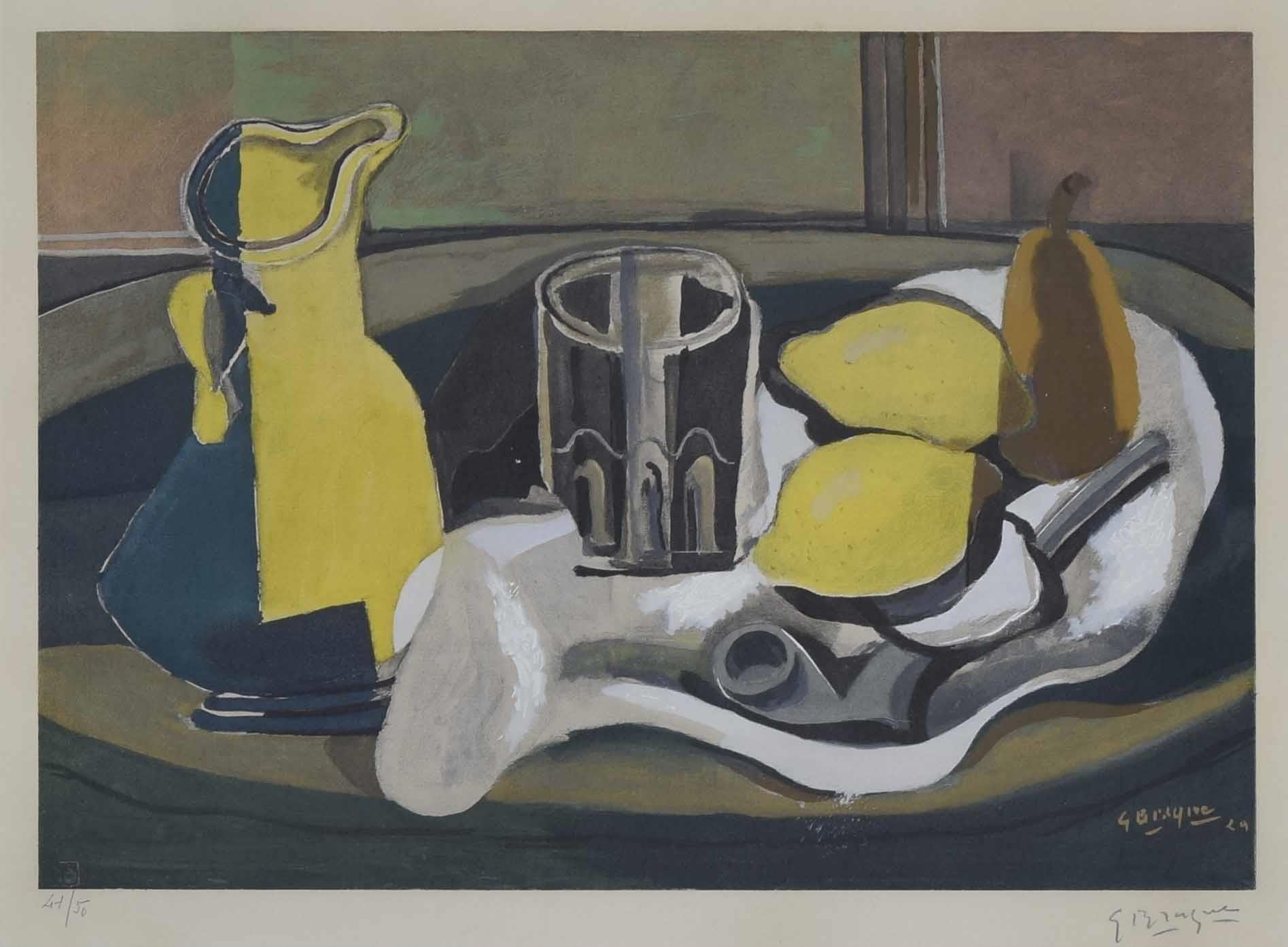 Georges Braque | Falaise avec deux barques échouées | MutualArt