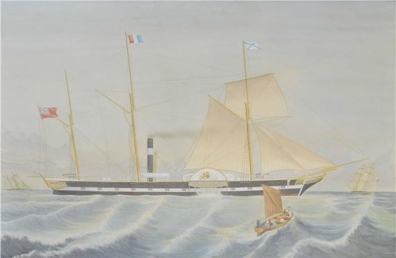 Josiah Taylor | The steam ship Medea, also showing sail and various ...