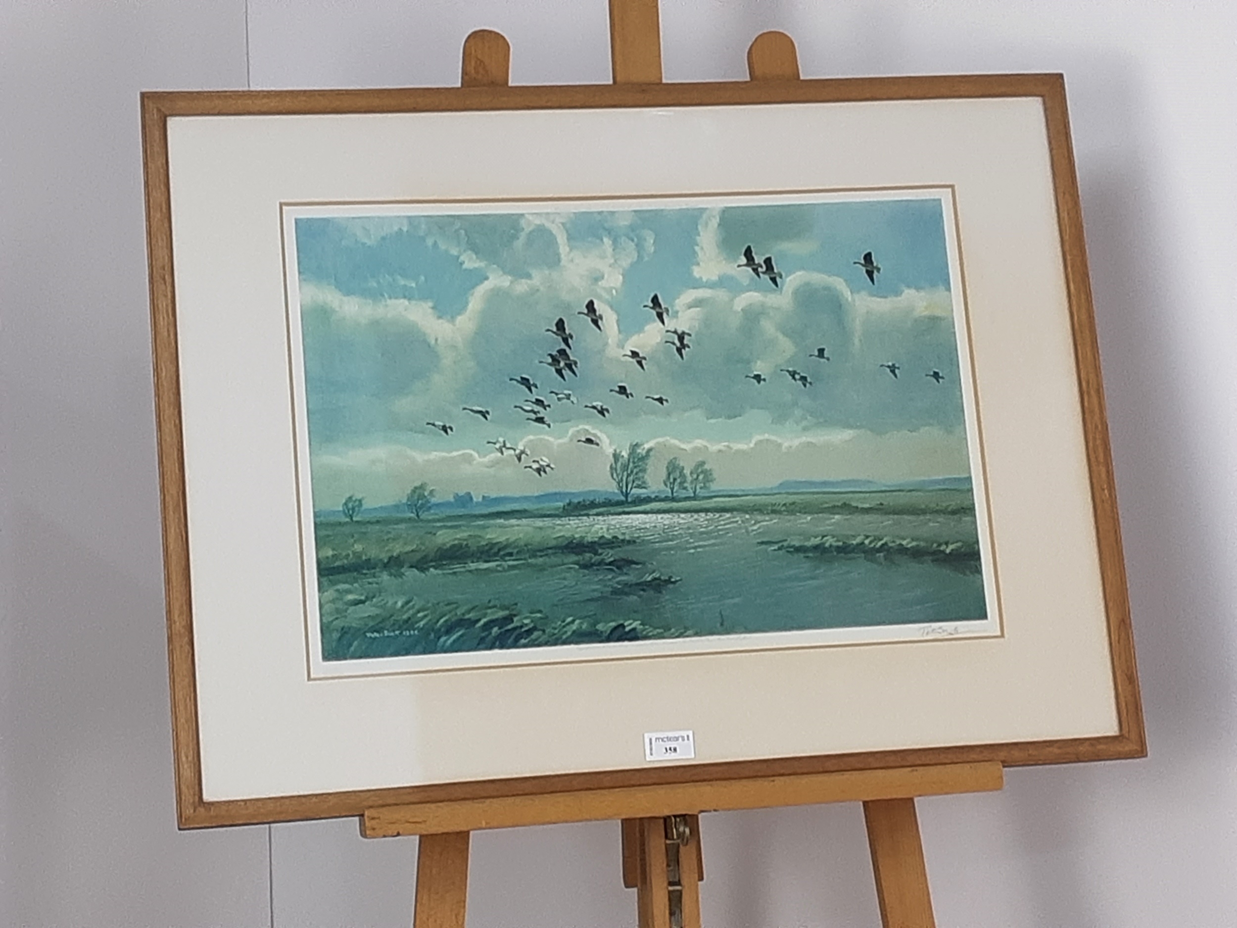 Peter Markham Scott | Mallard in a Yellow Sky | MutualArt