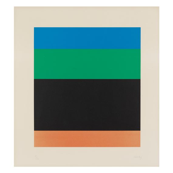 Ellsworth Kelly | Colored Paper Images - XX (Brown square with blue ...