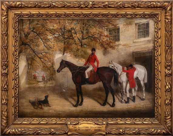 James Russell Ryott | FOX HUNTING PARTY HORSES OIL PAINTING (19th ...