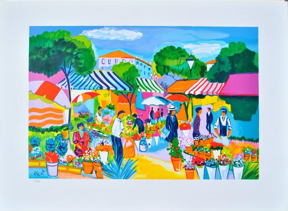 Jean-Claude Picot | JEAN-CLAUDE PICOT - LE MARCHÉ PROVENÇAL | MutualArt