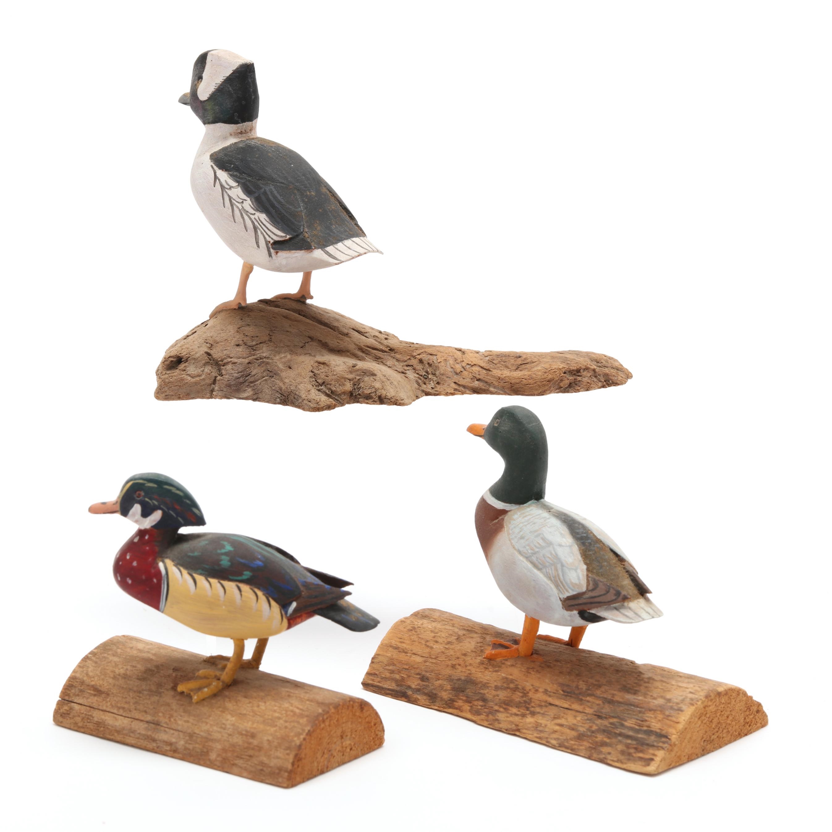 William Reinbold | Three William Reinbold Miniature Waterfowl Carvings ...