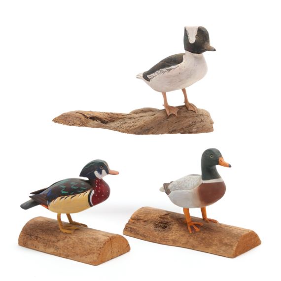 William Reinbold | Three William Reinbold Miniature Waterfowl Carvings ...