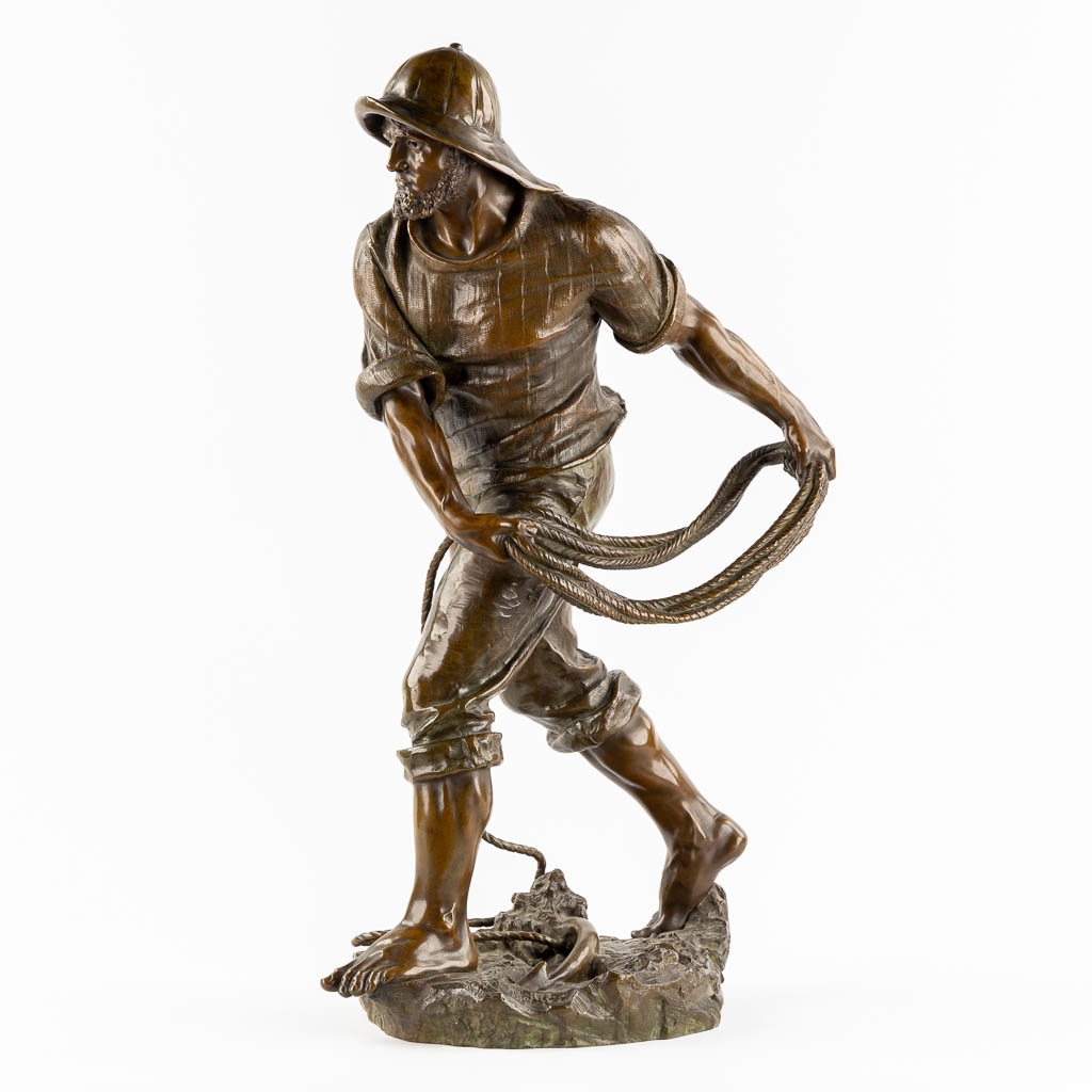 Antoine Bofill | Fisherman throwing a rope (20th Century) | MutualArt