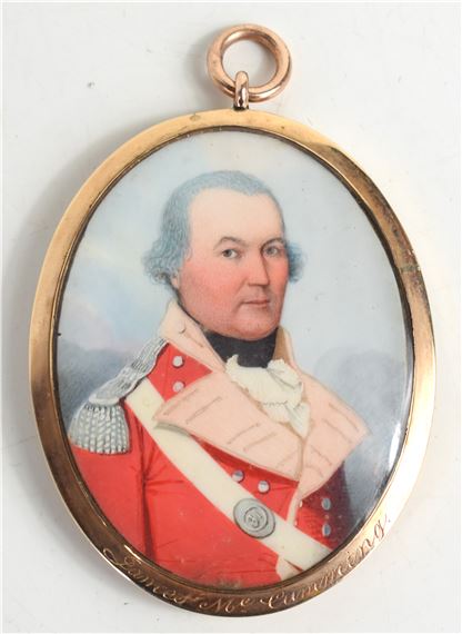 Frederick Buck | 2 Works, Portrait Miniature of Ensign William Lindsey ...