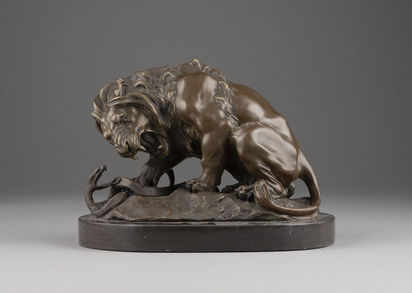 Antoine-Louis Barye | LION AU SERPENT' (LION IN COMBAT WITH A SNAKE ...