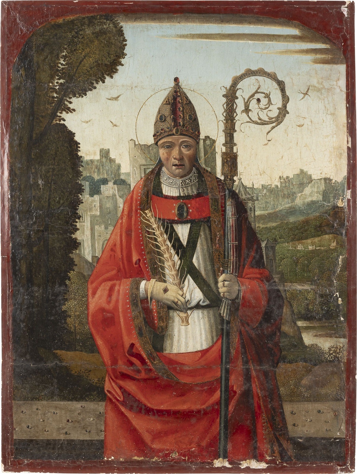 Flemish School, 16th Century | SAINT BLASIUS IN THE RED PHELONION WITH ...