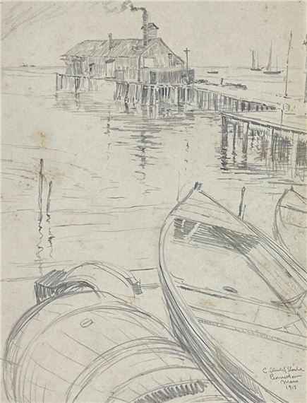 Caleb Arnold Slade | Provincetown Wharf (1917) | MutualArt