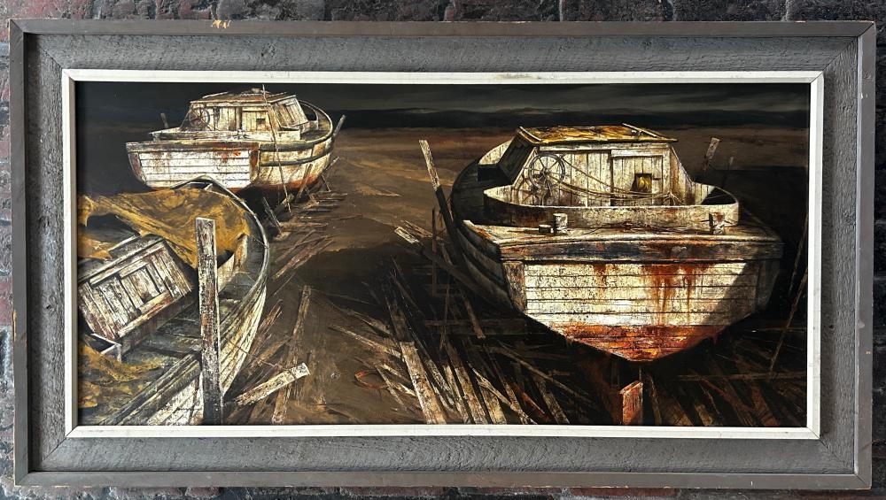 James Wingate Parr | Trap Boats at Flyers (1965) | MutualArt