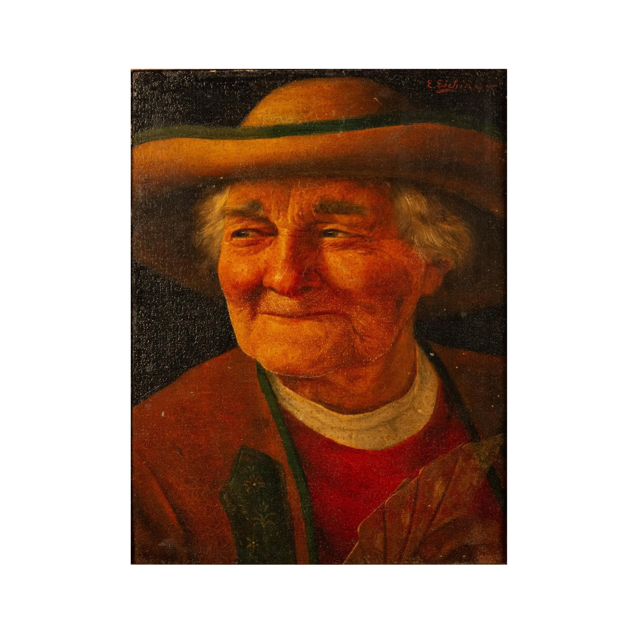 Erwin Eichinger | Erwin Eichenger, Original Oil on Board, Portrait ...