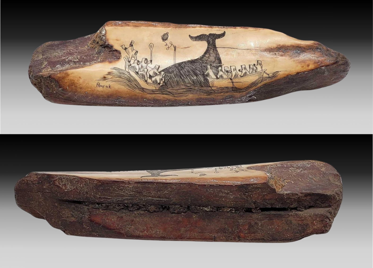 Ellen Evak Paneok | Two teams of whale hunters within their umiaks ...