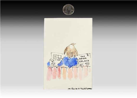 Rie Muñoz | The Kodiak Splash newspaper while reclining against the ...