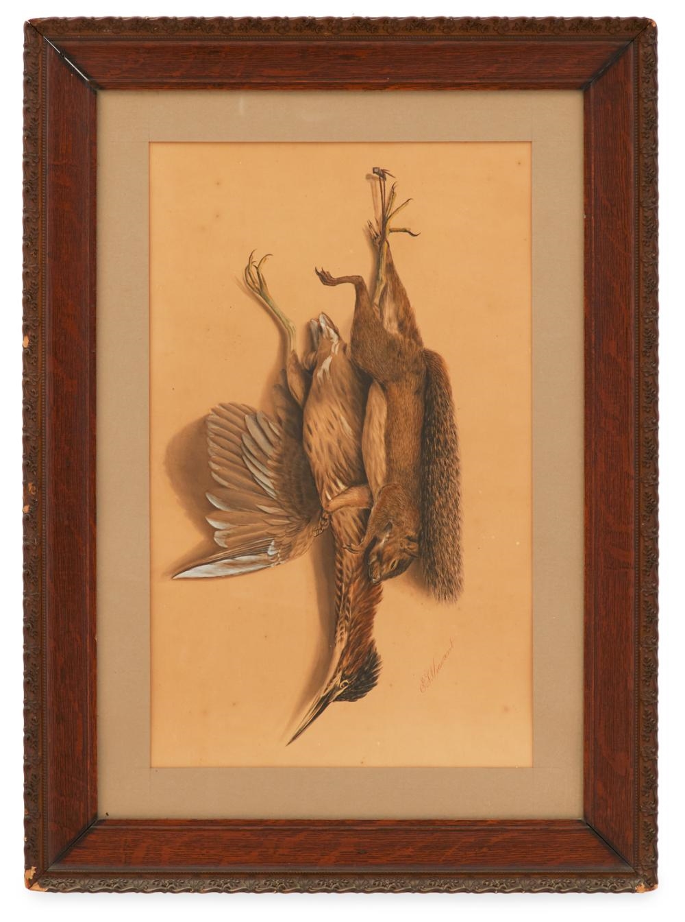 George Louis Viavant | Nature Morte: Reddish Egret and Gray Squirrel ...