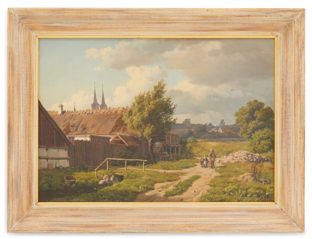 Carsten Henrichsen | Farm View with Roskilde Cathedral in the ...