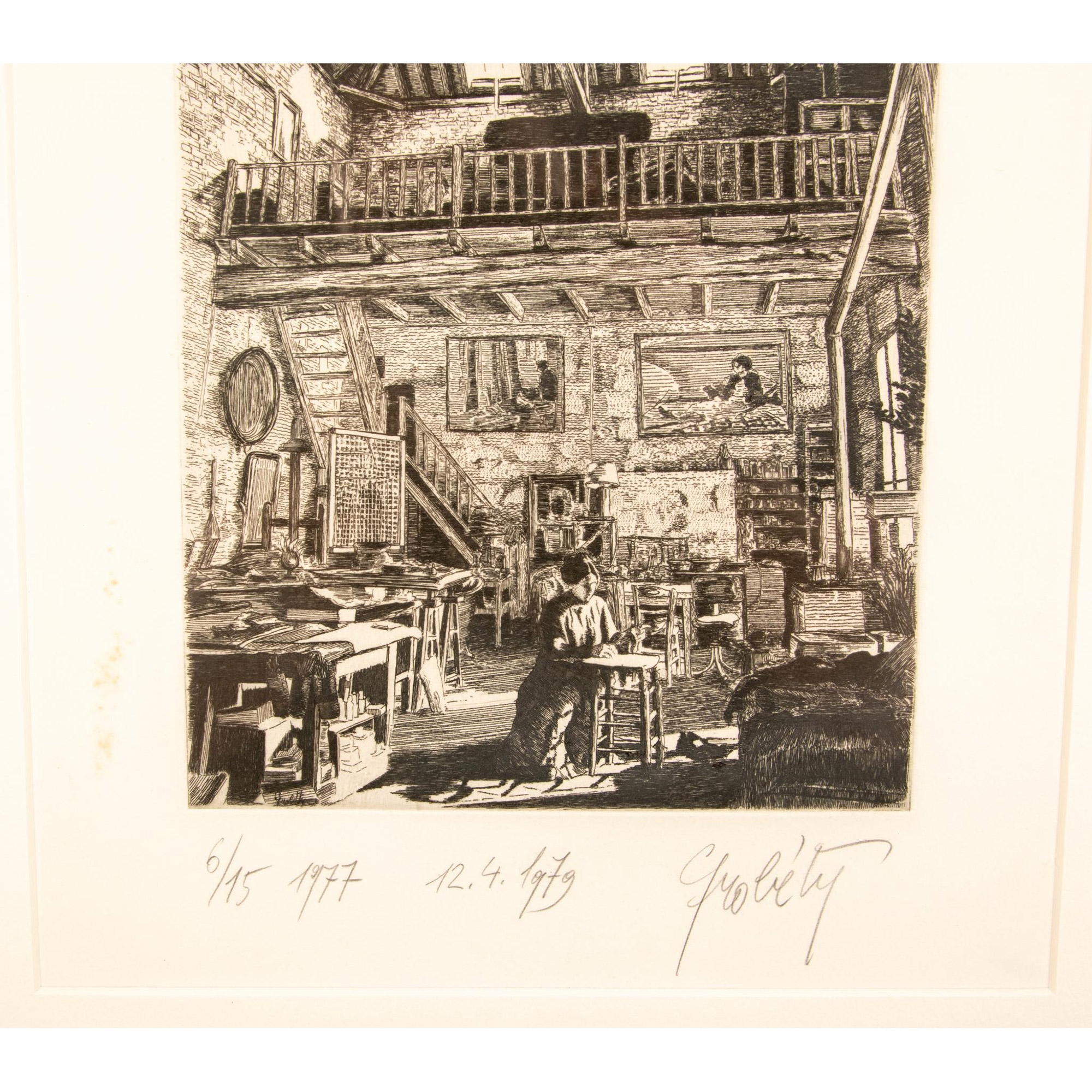 Claude Grobety | Claude Grobety, Original Engraving on Paper, Studio ...
