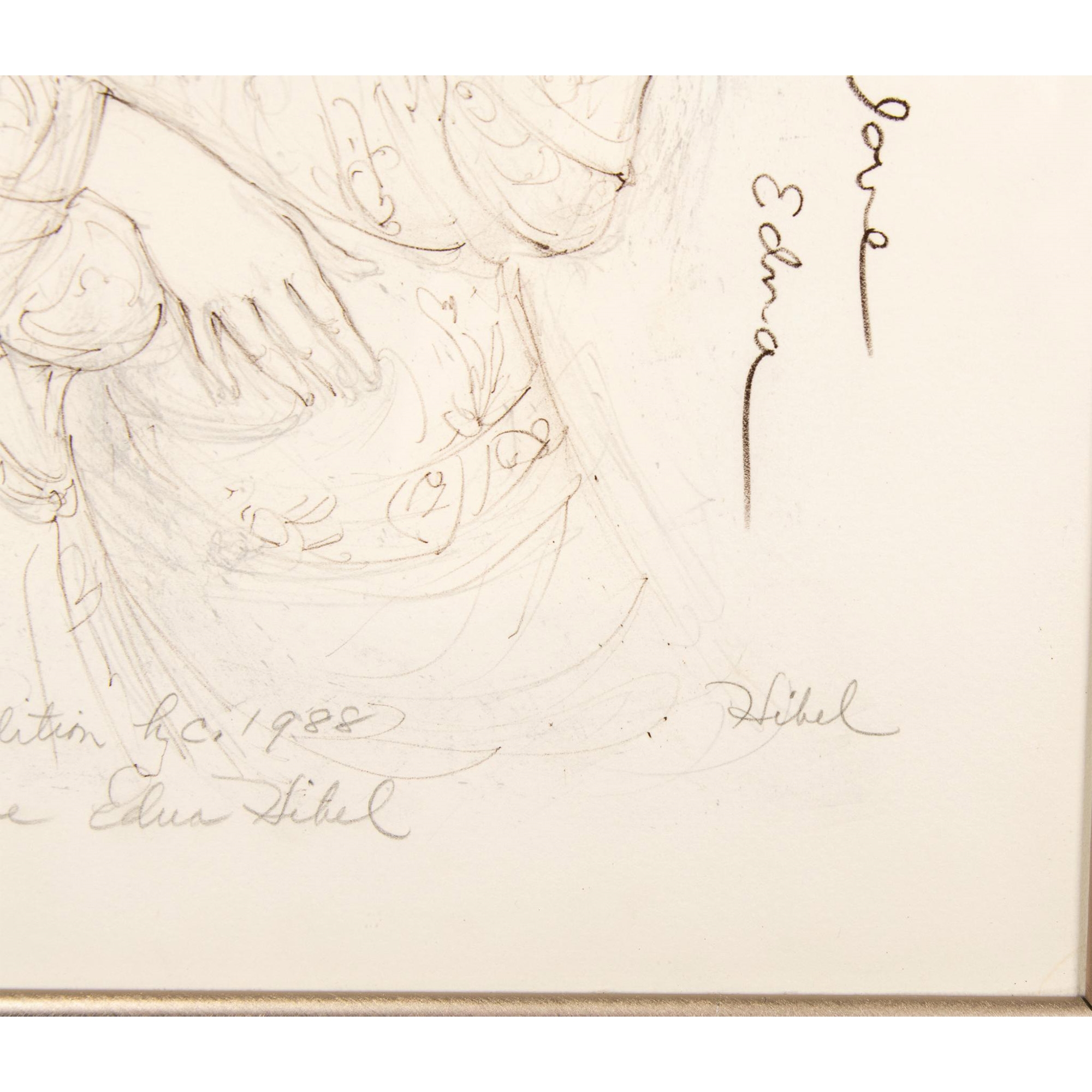 Edna Hibel | Edna Hibel, Original Monochrome Lithograph on Paper ...