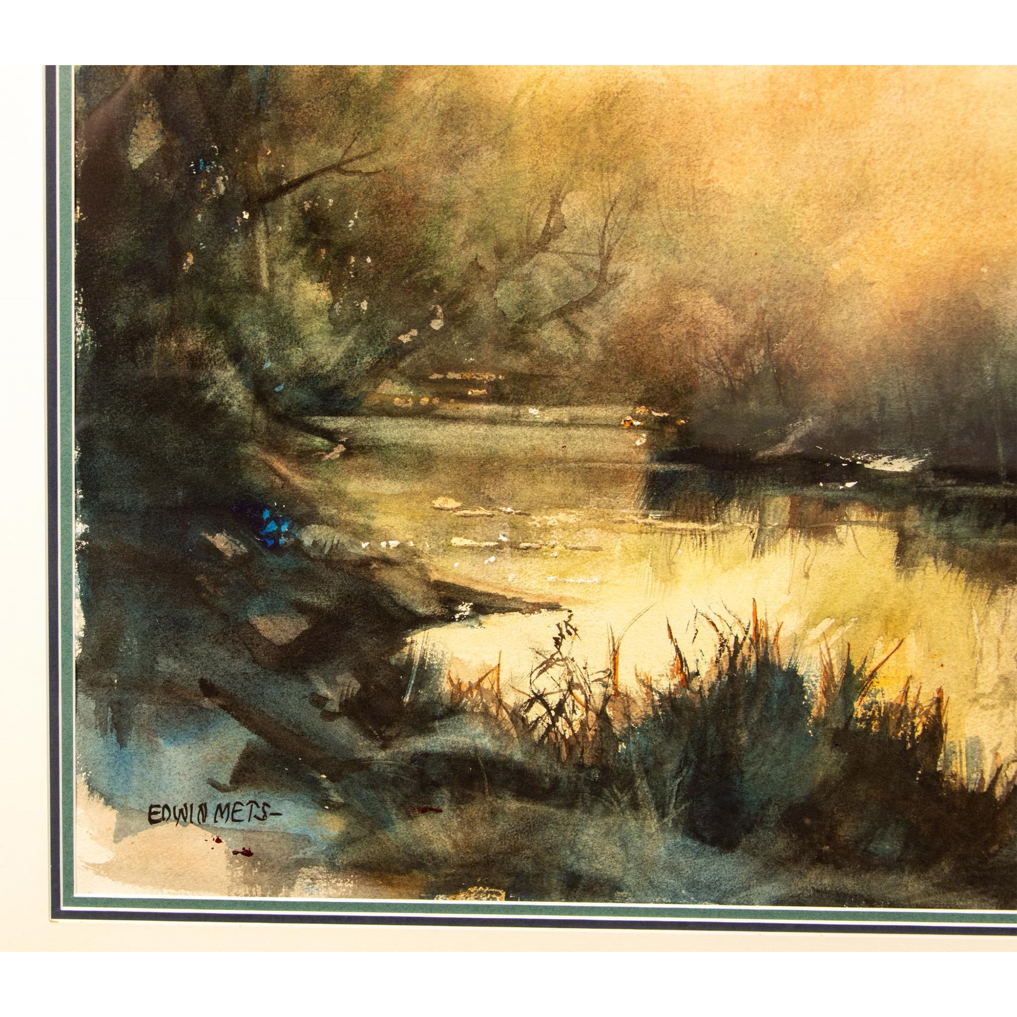 Edwin Metz | Edwin Metz, Large Original Watercolor on Paper, Signed ...