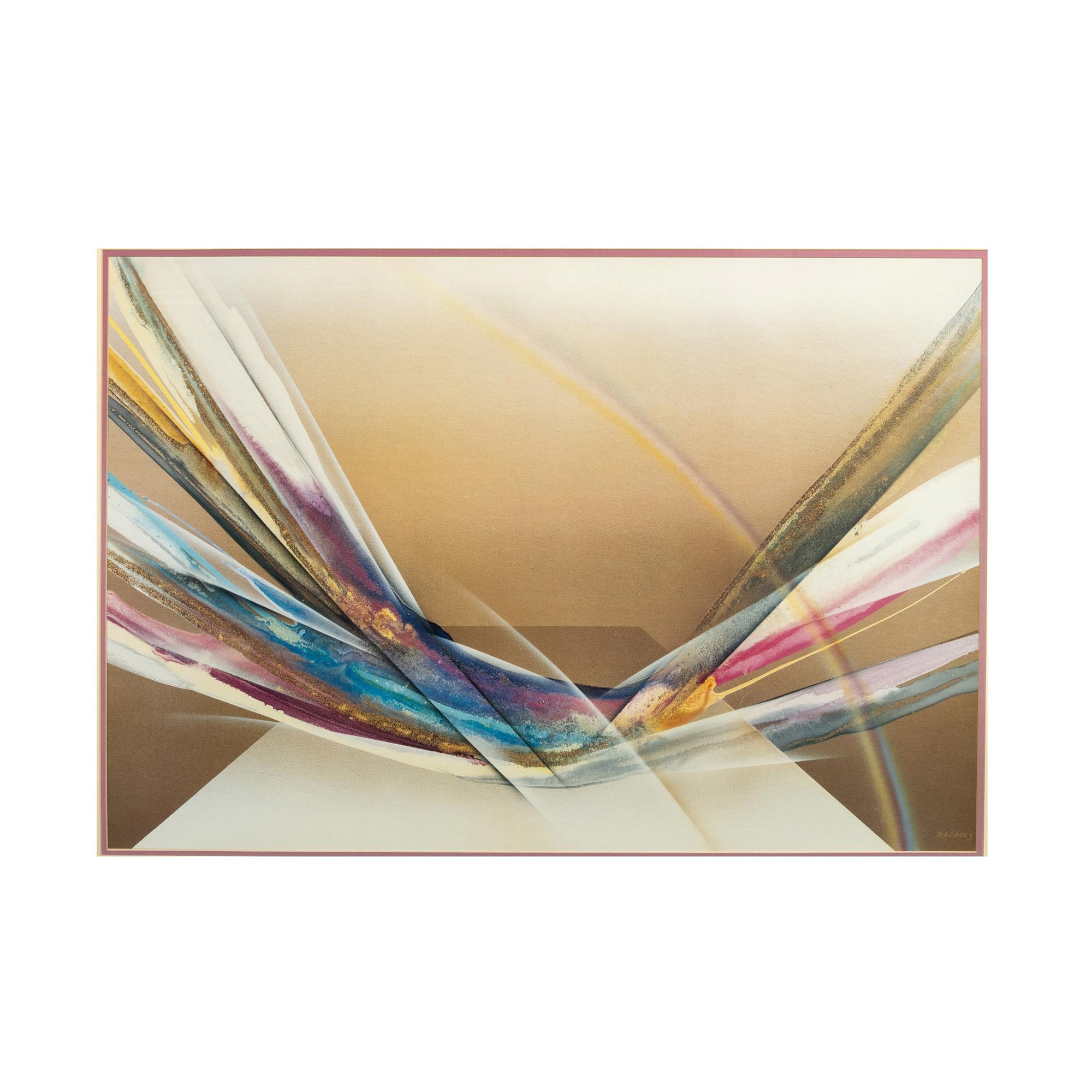 Elba Alvarez | Elba Alvarez, Large Color Abstraction Silkscreen on ...