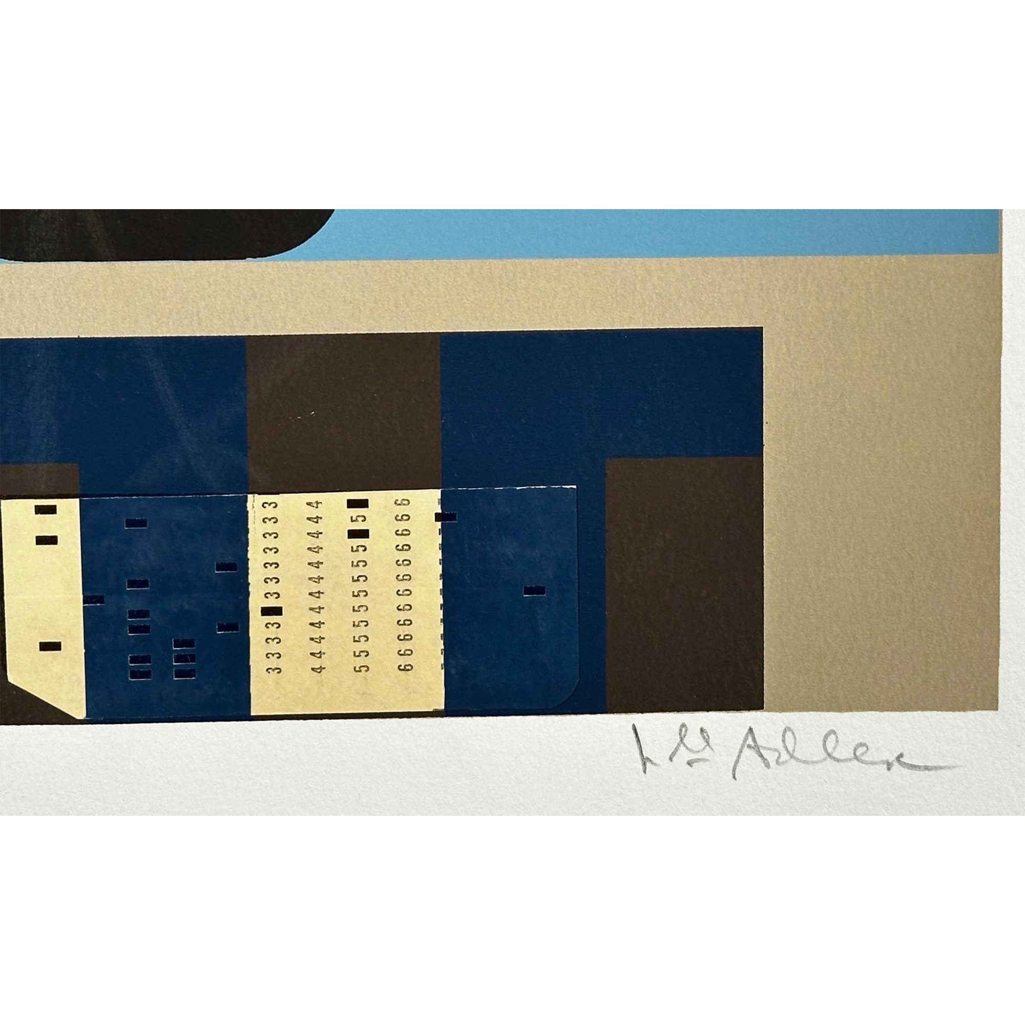 Lee Adler | Lee Adler (1934-) Screenprint with Hand Collage Paper with ...