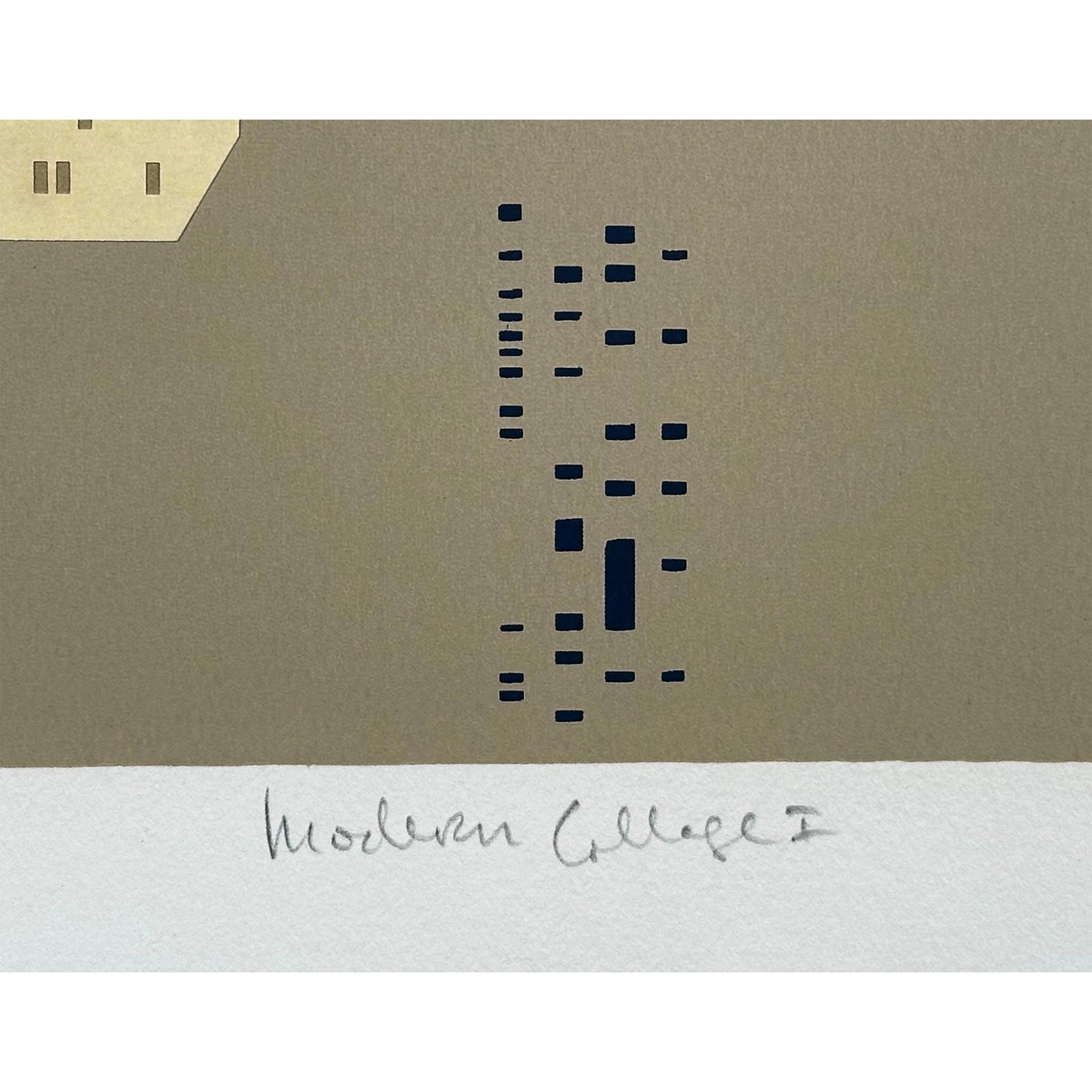 Lee Adler | Lee Adler (1934-) Screenprint with Hand Collage Paper with ...