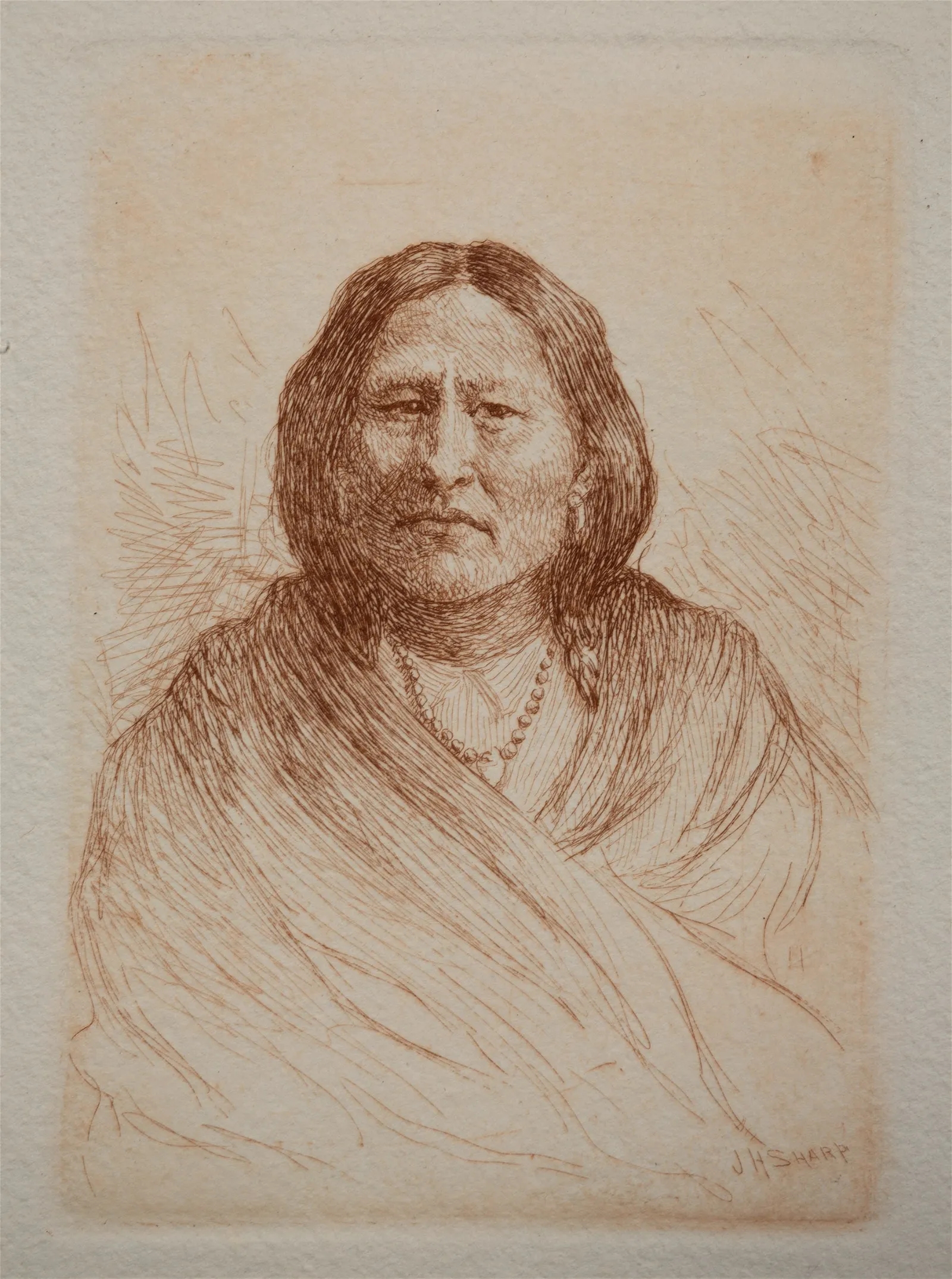 Joseph Henry Sharp | PORTRAIT OF NATIVE AMERICAN | MutualArt