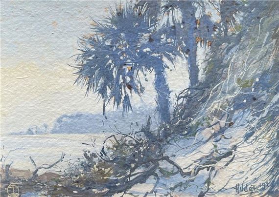 G. Howard Hilder | HOWARD HILDER FLORIDA BEACH PAINTING | MutualArt