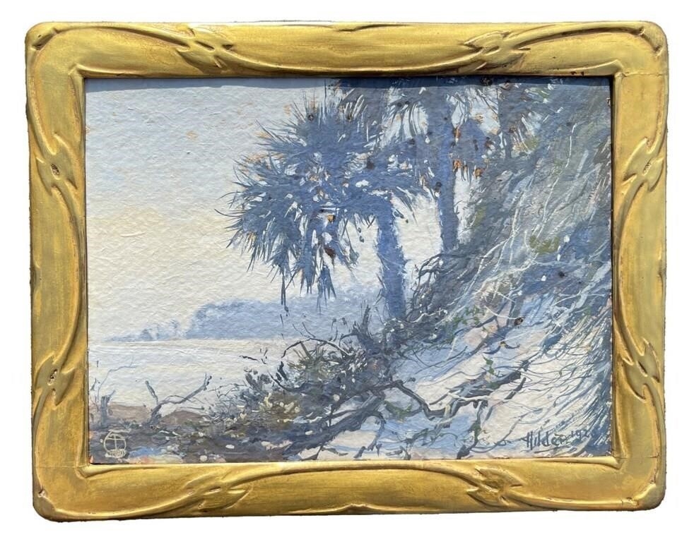 G. Howard Hilder | HOWARD HILDER FLORIDA BEACH PAINTING | MutualArt